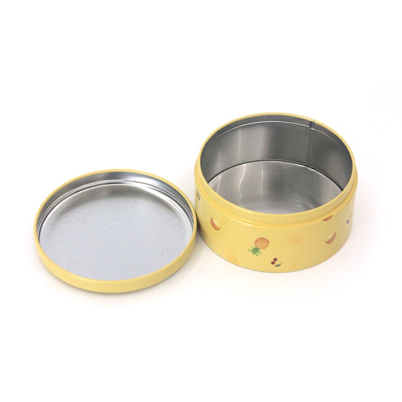 Petite boîte à biscuits ronde imprimée sur mesure