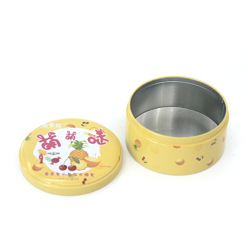 Petite boîte à biscuits ronde imprimée sur mesure