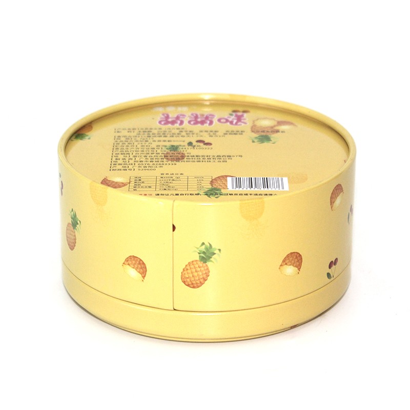 Petite boîte à biscuits ronde imprimée sur mesure