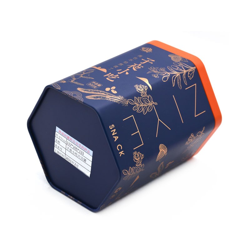 Hinged lid small rectangular tin can container For keychain gift ...