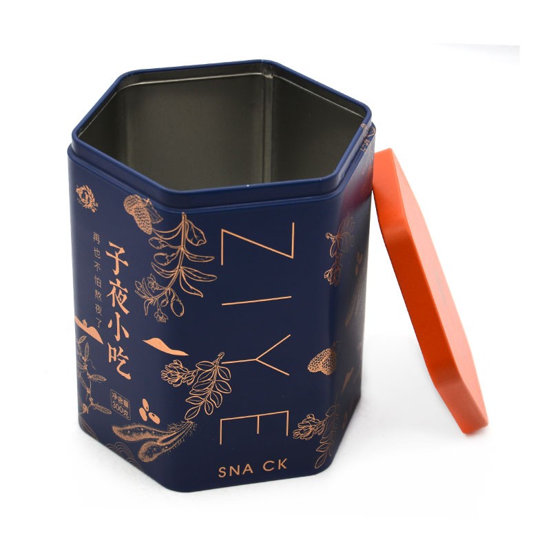 Hinged lid small rectangular tin can container For keychain gift ...