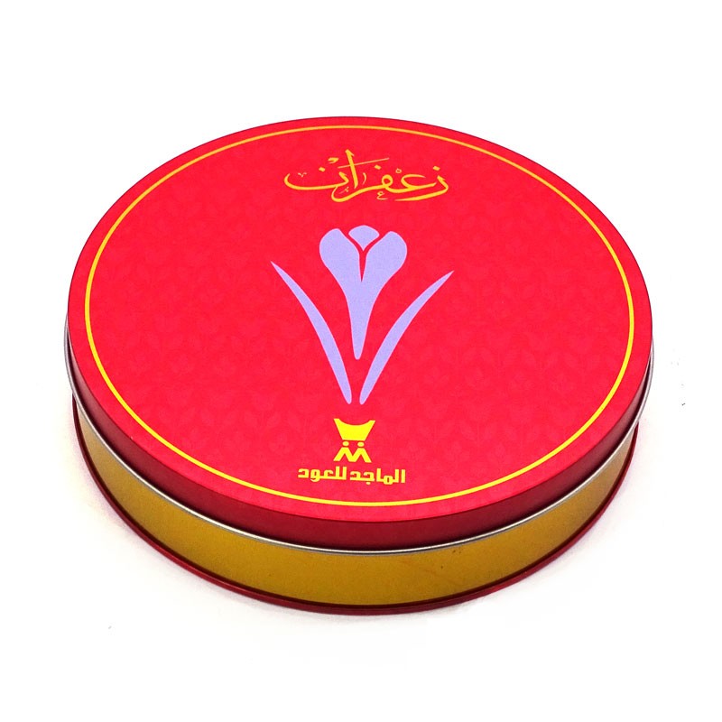 25g 50g Big round saffron tin box