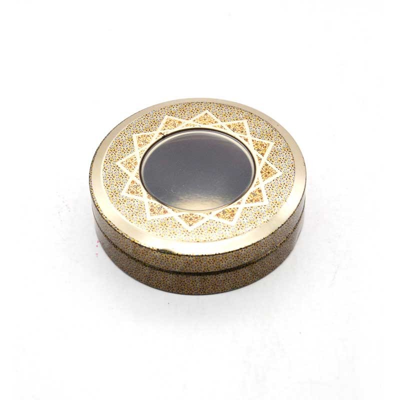 Wholesale gift saffron tin box 5-10 grams saffron tin box with PVC window