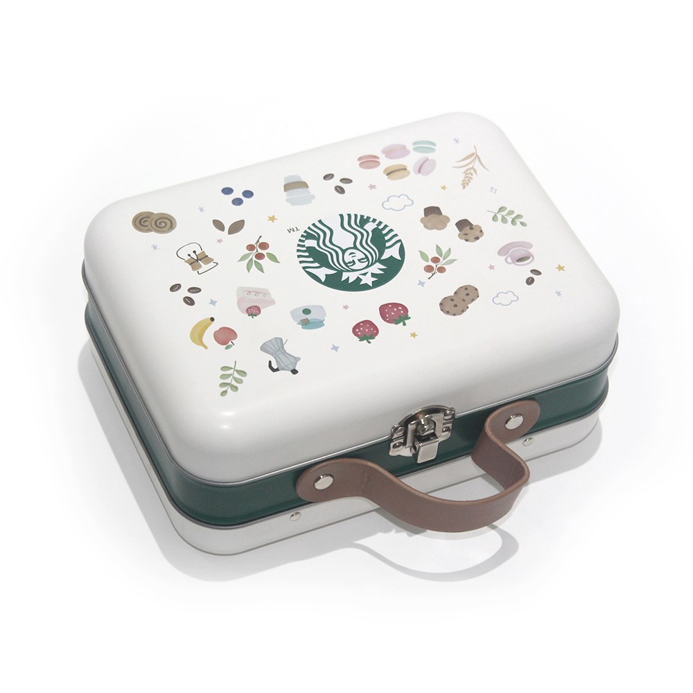 wholesale kids lunch tin can custom metal lunch box tin with handle