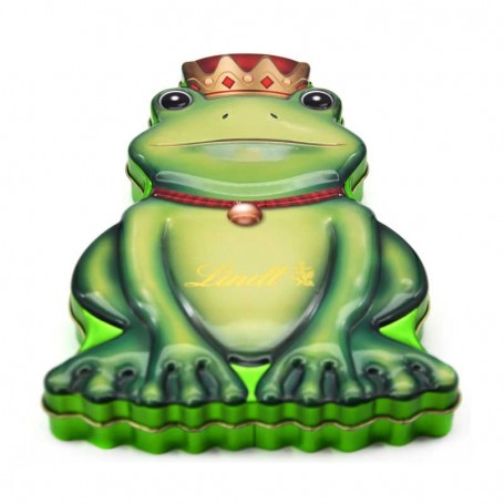 Wholesale custom cute frog prince shape candy tin box biscuit metal box