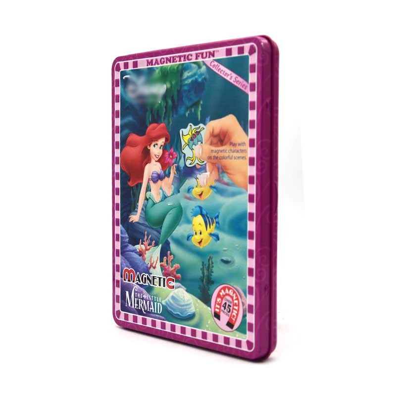 Customized Cartoon Little Mermaid Treasure Card Game Storage Tin Box