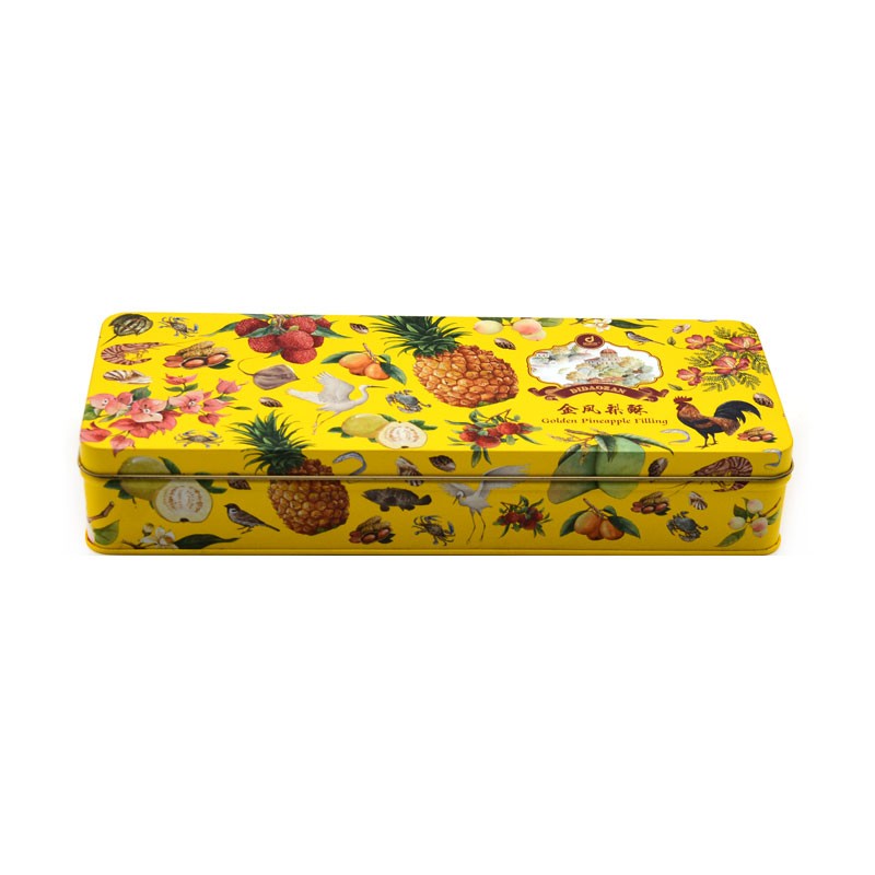 Custom Rectangle Sweets Candy Food Metal Can Cookies Tin Box