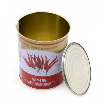 Round Welded Peanut /Soybean /Spicy Chili Paste Liquid Sealed Tin Cans