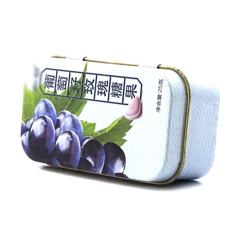 Bespoke Small Rectangular Hinged Mint Tin Packing Candy Tin Can