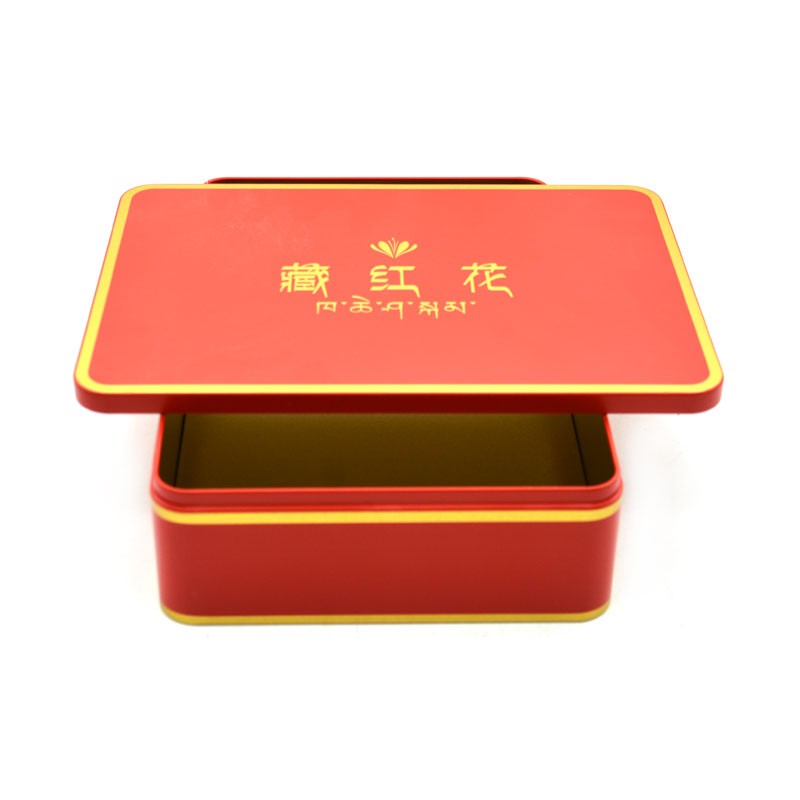 Wholesale Empty Rectangular Saffron Packaging Tin Box