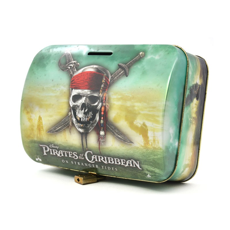 Pirates of the Caribbean Tin Box Organizer with Hinged Lid
