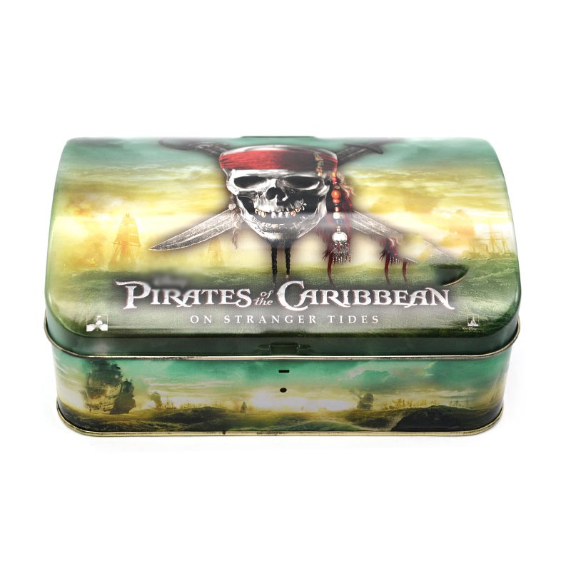 Pirates of the Caribbean Tin Box Organizer with Hinged Lid