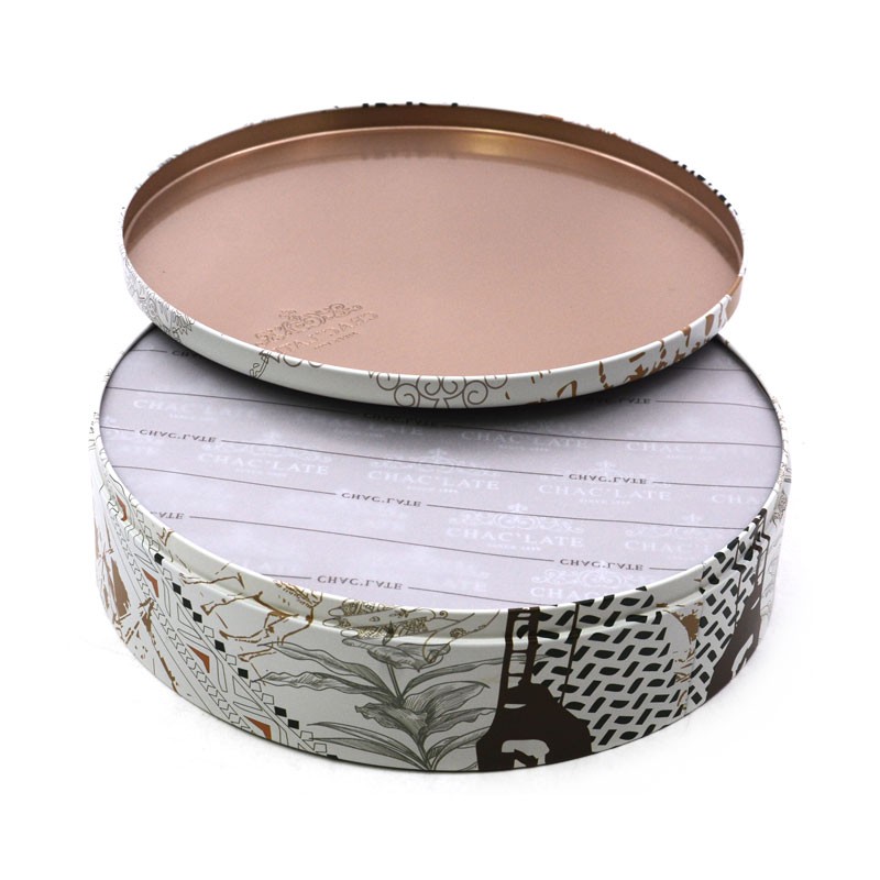 Wholesale Empty Round Cookie Tin Metal Cookie Box