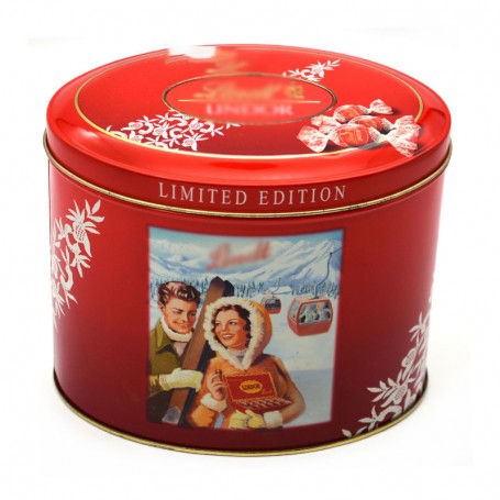 Vintage Christmas Gift Tin Colorful Christmas Gift Cookie Tin Box Good for Christmas Party Supplies
