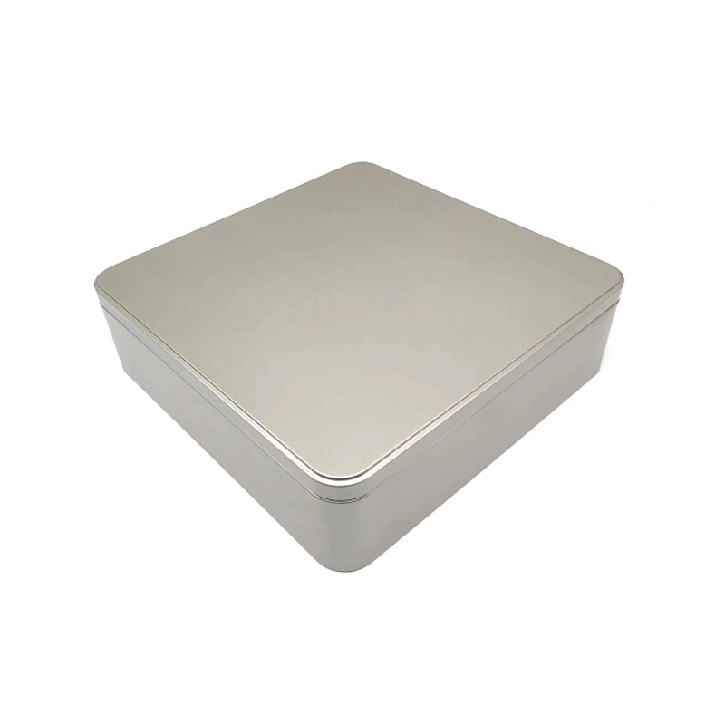 Wholesale silver metal tin box large container for candy, biscuits ...