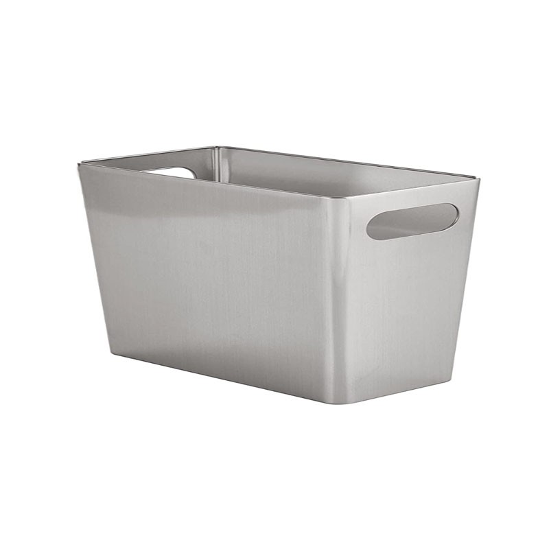 MUJI Large Silver Metal Rectangular Empty Tin Box