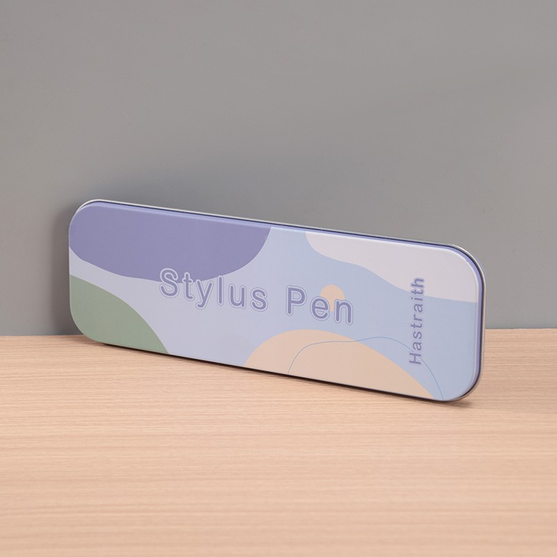 Custom Printed Stationery Packaging Rectangular Tin Box