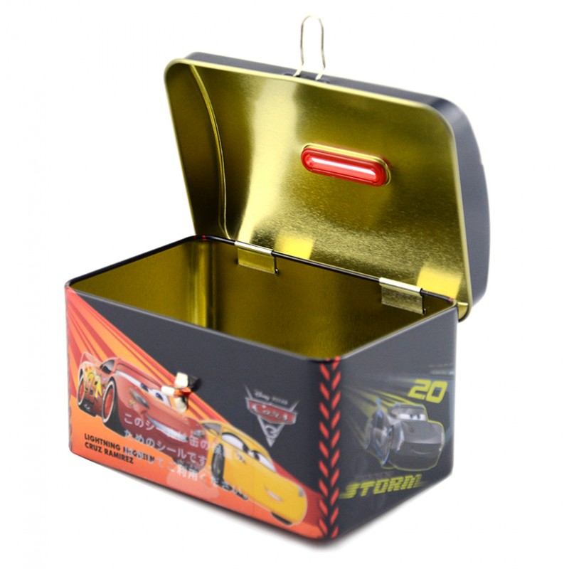 Tin Box With Hinged Curved Lid And Lock