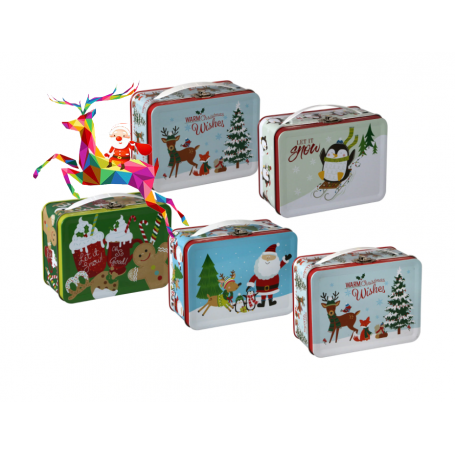 Tin box christmas store